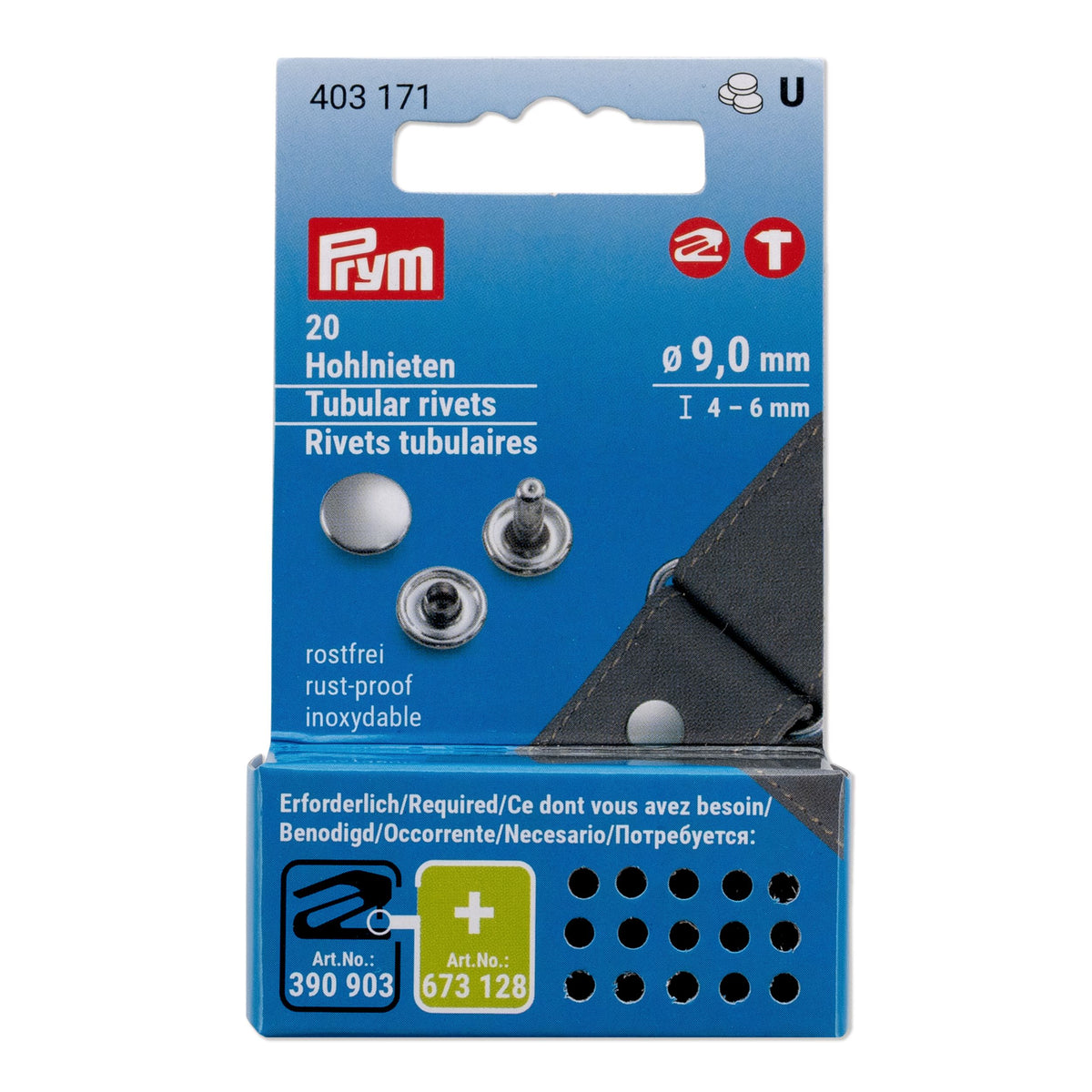 Tubular Rivets, 9 mm, 20 pcs — Prym Consumer USA Inc.