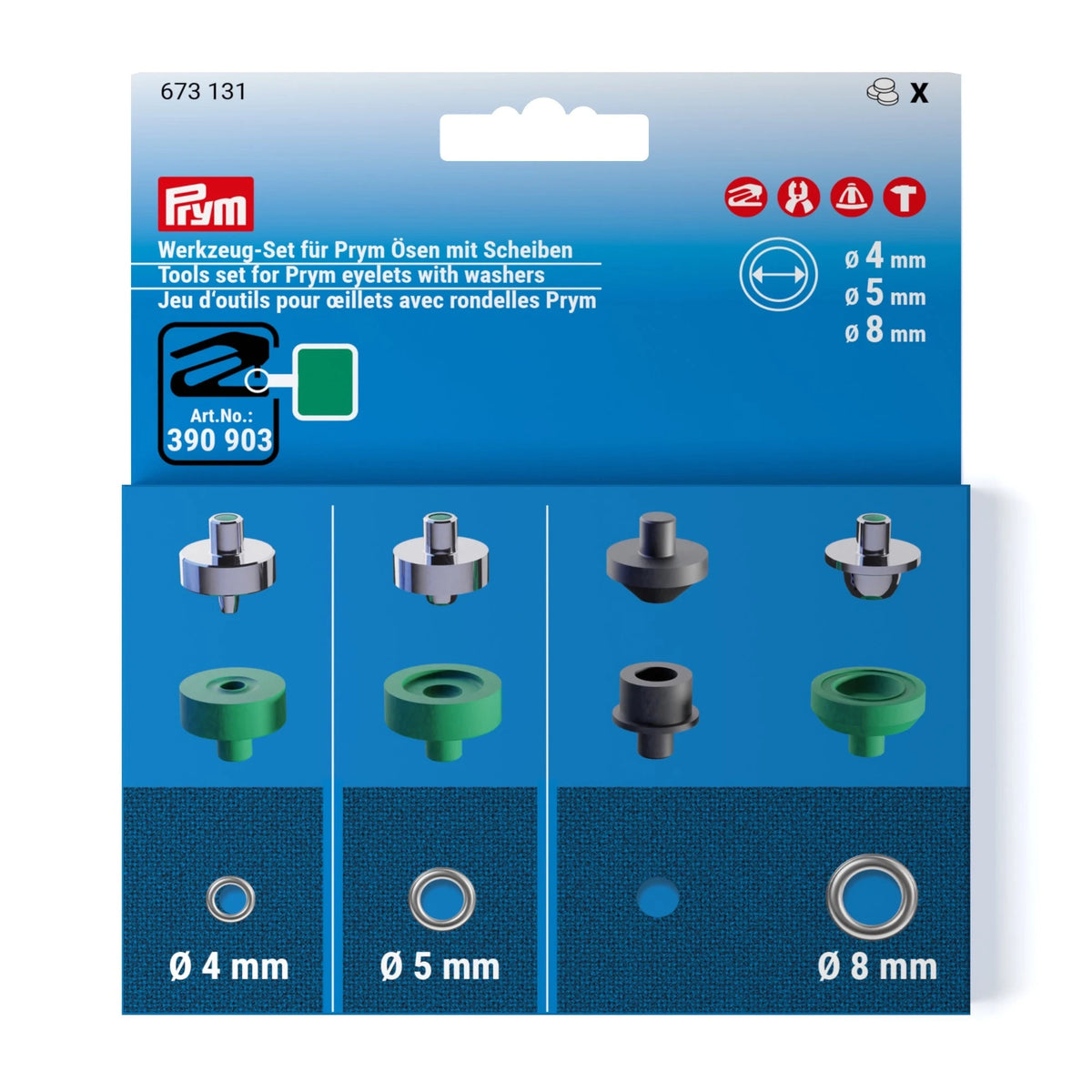 VARIO Tools set Eyelets 4-5-8 mm — Prym Consumer USA Inc.