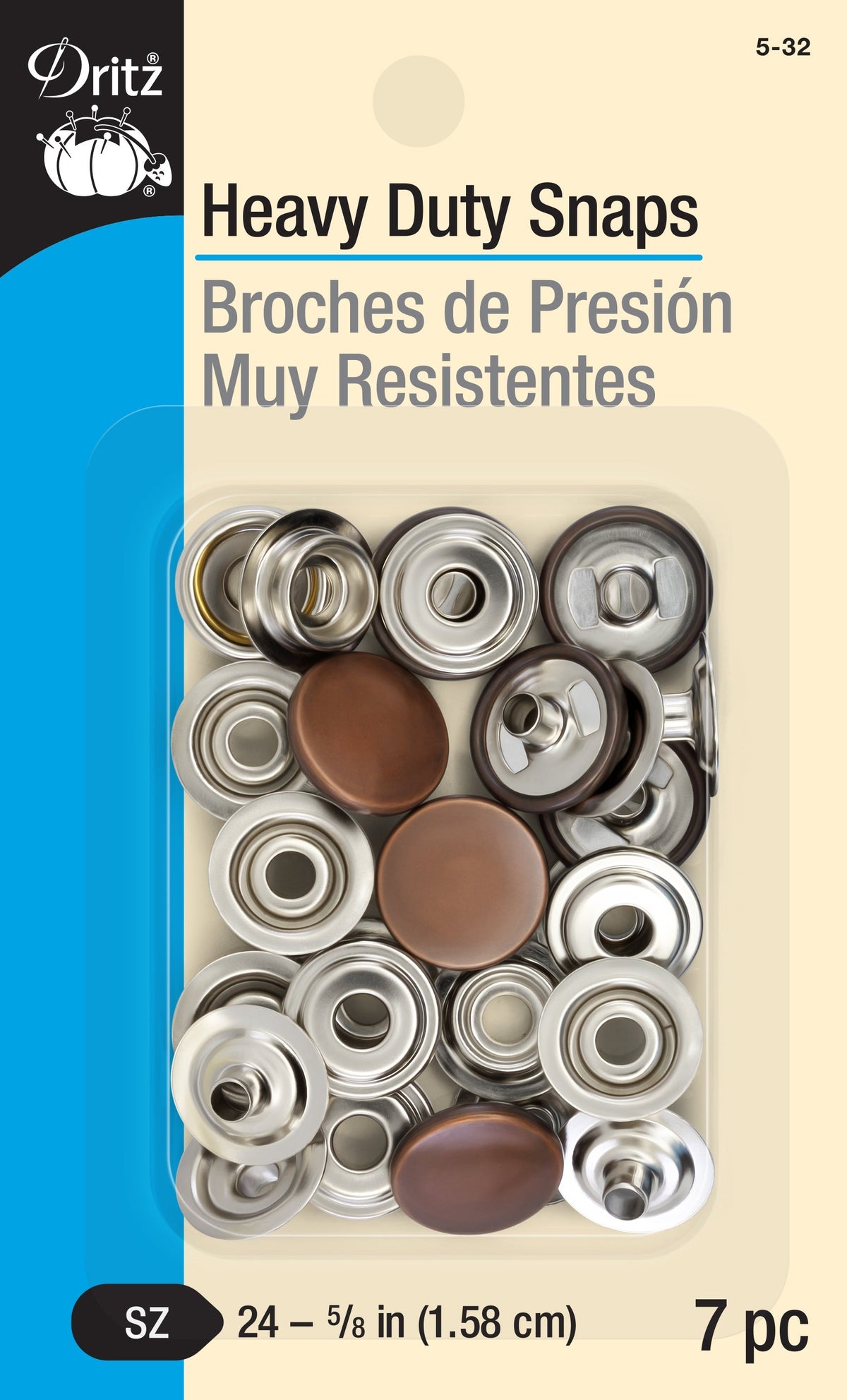 5/8" Heavy Duty Snaps, 7 Sets, Copper — Prym Consumer USA Inc.