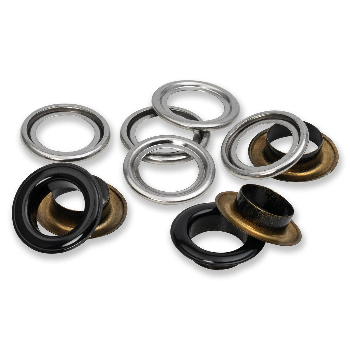 PRESALE--* Eyelets with washers 14 mm black 15pc — Prym Consumer USA Inc.