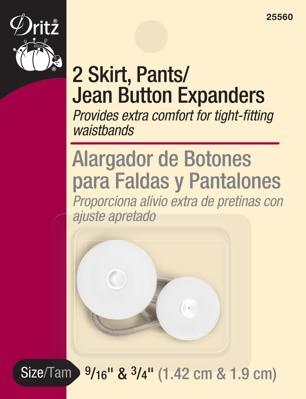 Skirt, Pants/Jeans Button Expanders, 9/16" & 3/4" — Prym Consumer USA Inc.