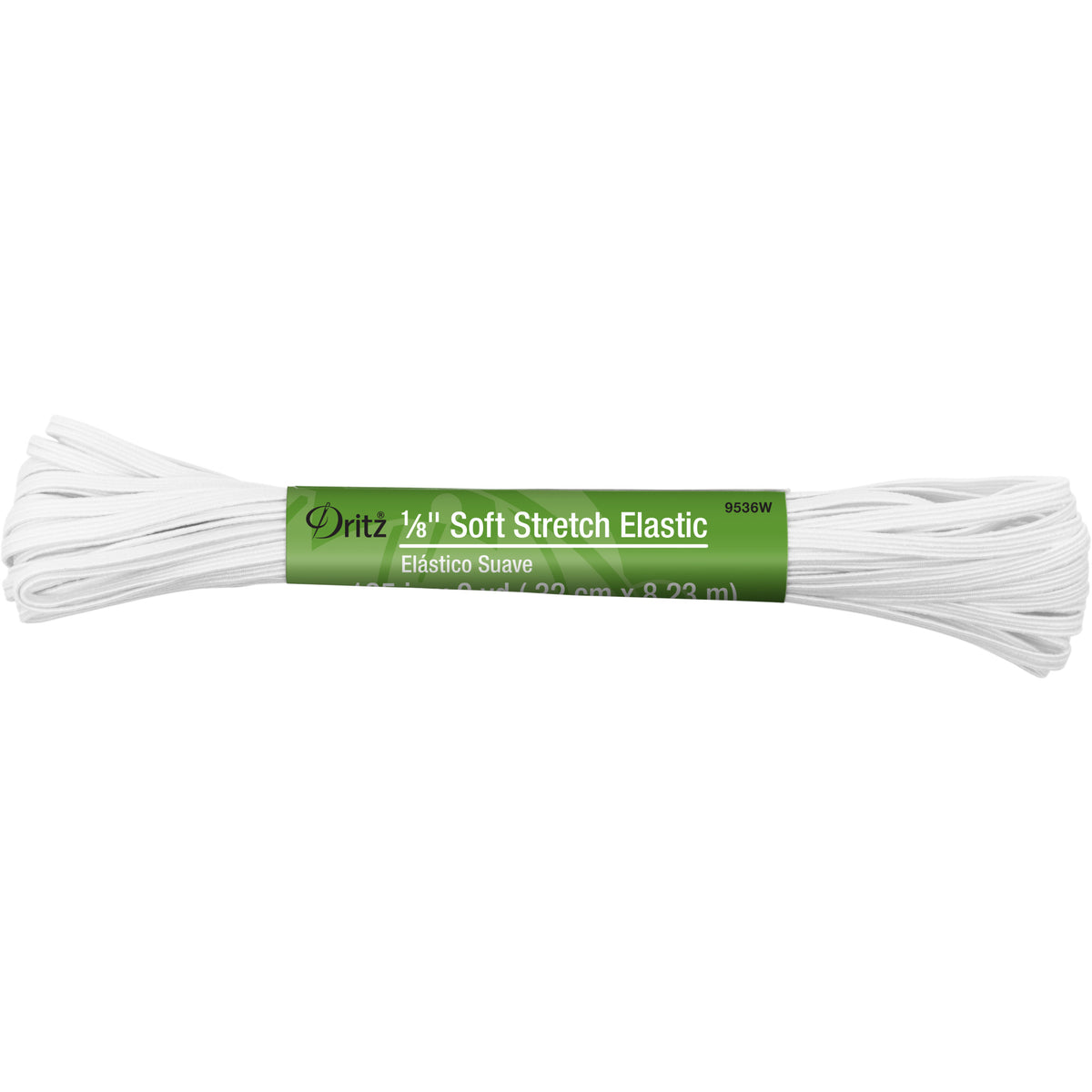 1/8" Soft Stretch Elastic, White, 9 yd — Prym Consumer USA Inc.