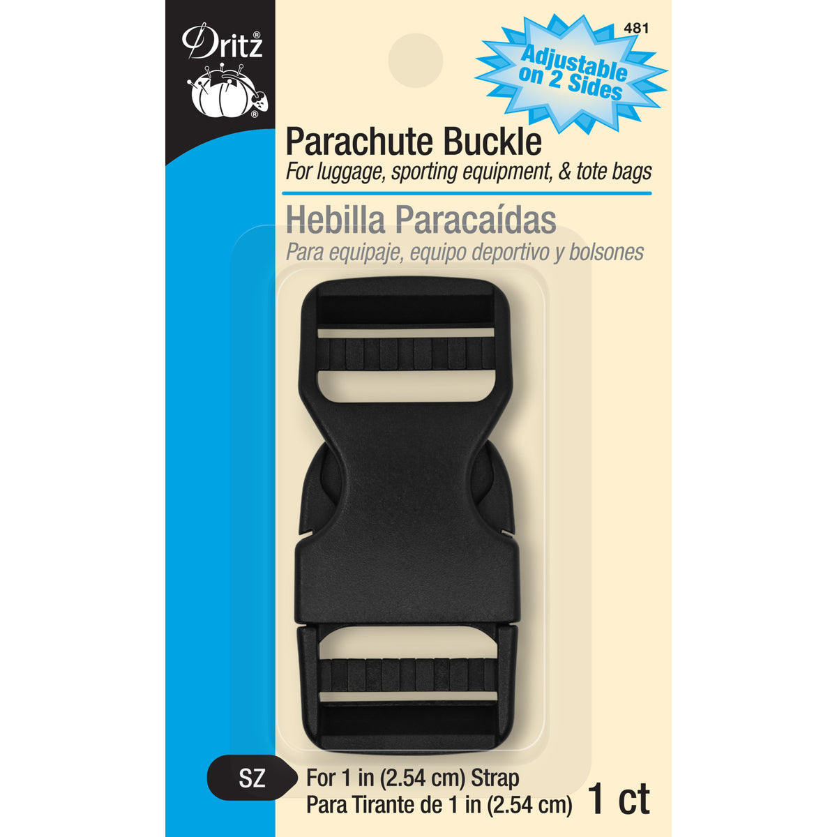 1" Parachute Buckle, Black — Prym Consumer USA Inc.