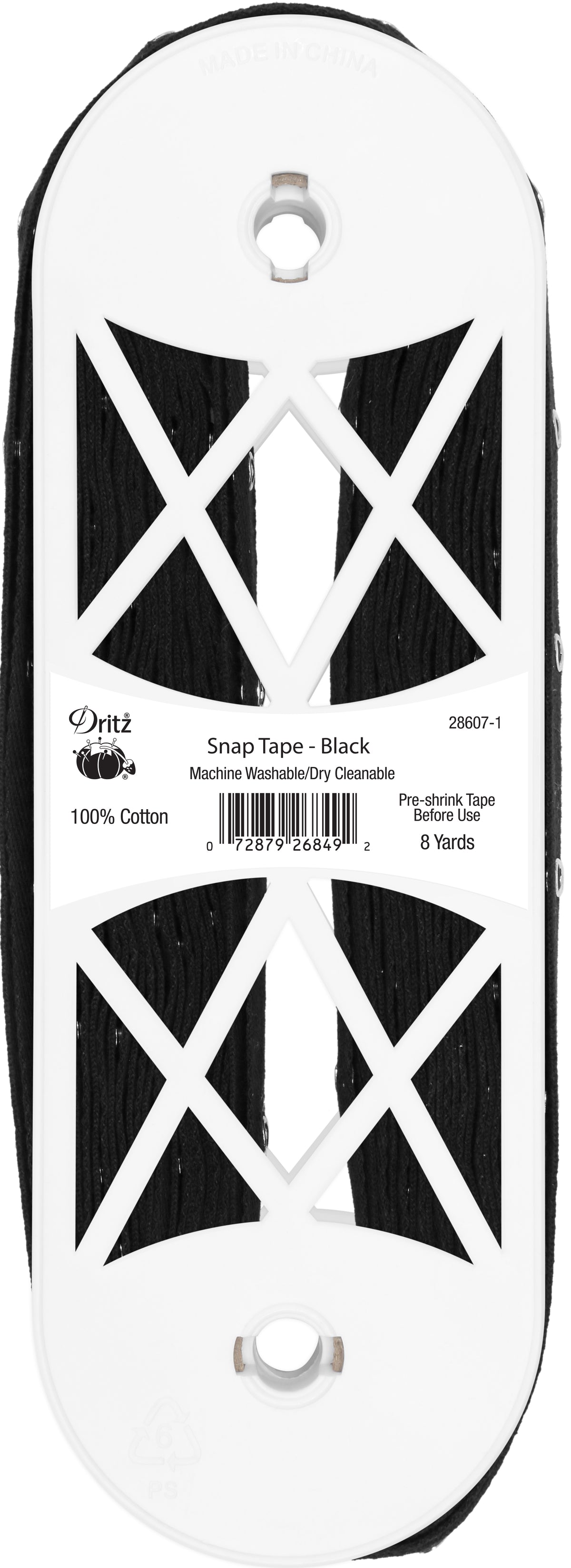 Snap Tape with Metal Snaps, Black, 8 yd — Prym Consumer USA Inc.