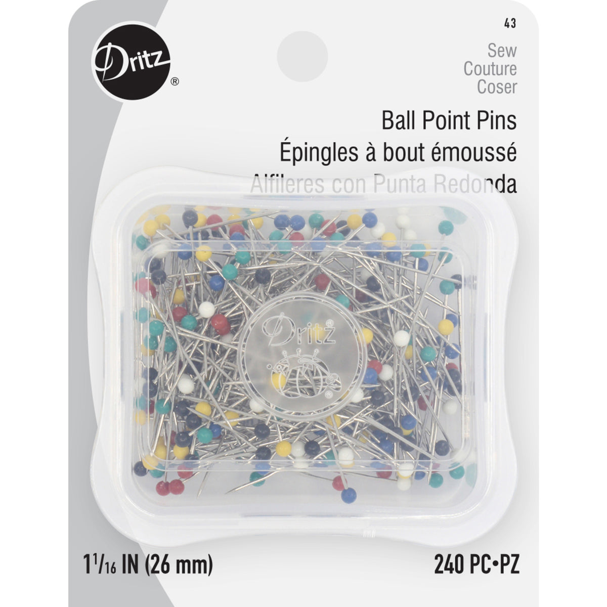 1-1/16" Ball Point Pins, Assorted, 240 pc — Prym Consumer USA Inc.