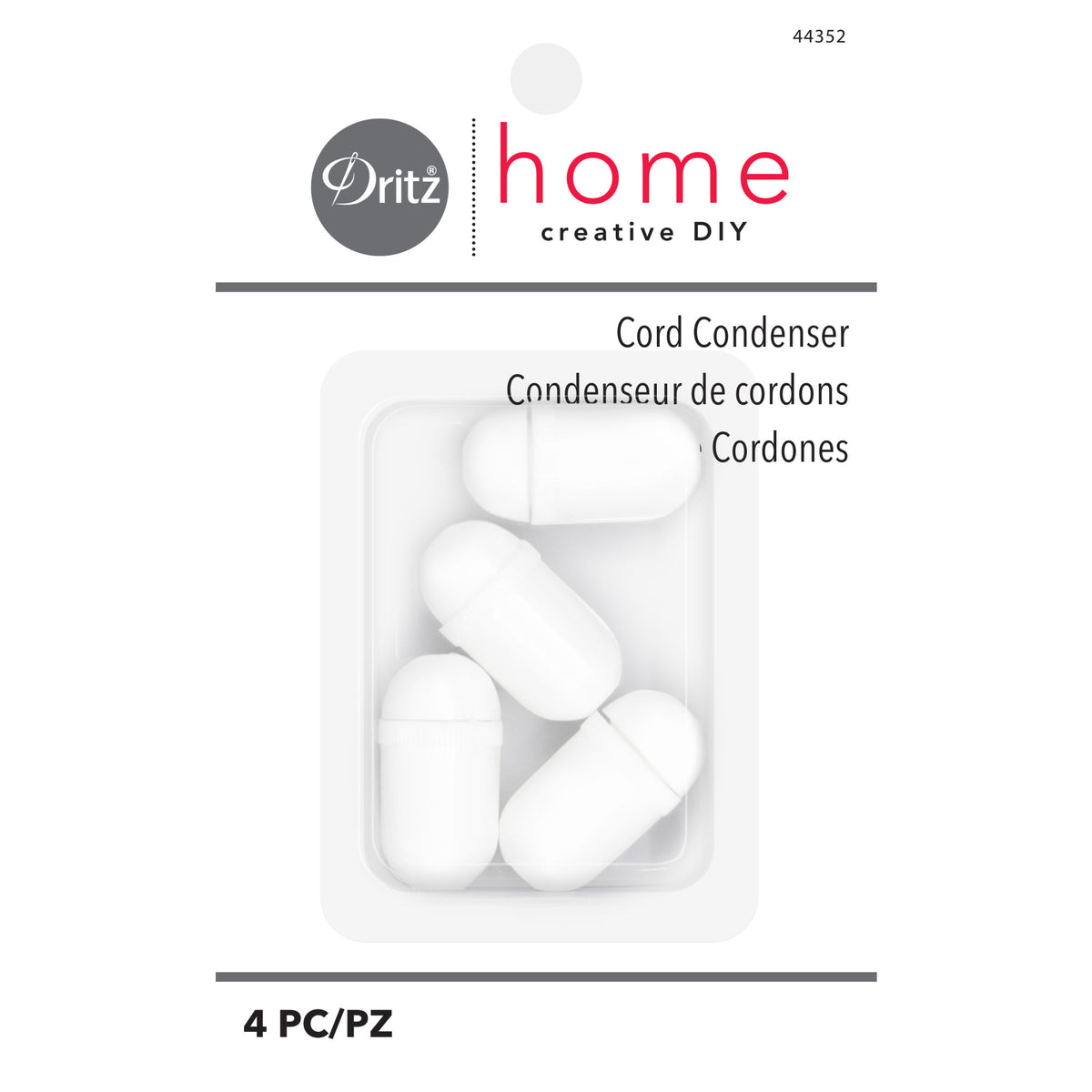 Cord Condensers, White, 4 pc — Prym Consumer USA Inc.