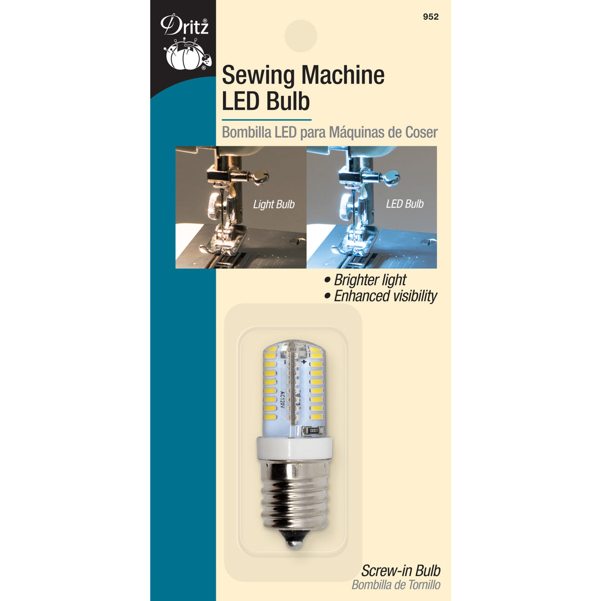 Sewing Machine LED Light Bulb with Screw-In Base — Prym Consumer USA Inc.