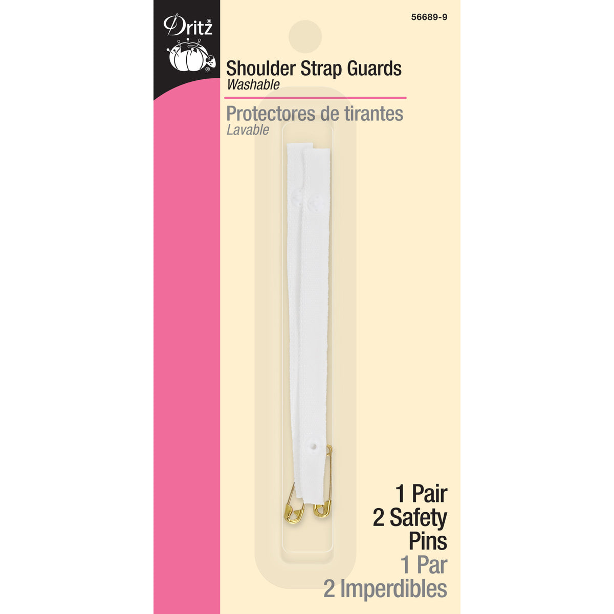 Shoulder Strap Guards with Safety Pins, White — Prym Consumer USA Inc.